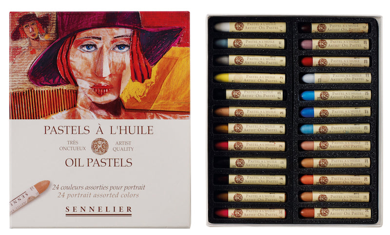 Kartonnen doos oliepastels 24 "Portret" pastels – Busch & van der Worp