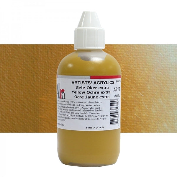 ARA Artists Acrylics 250ml A319 GELE OKER EXTRA – Busch & van der Worp