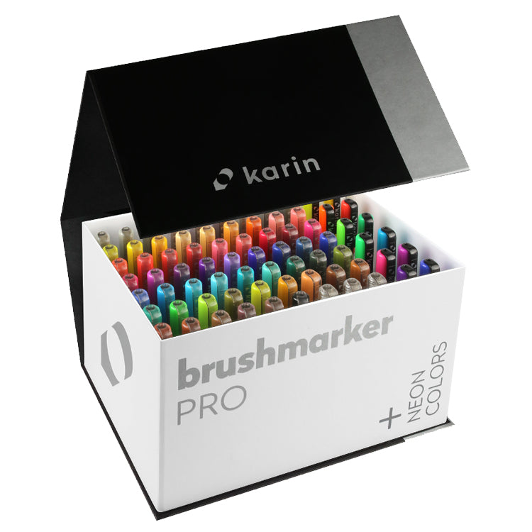 Brushmarker PRO Set Extended Box 72 colours + 3 blenders Karin – Busch ...